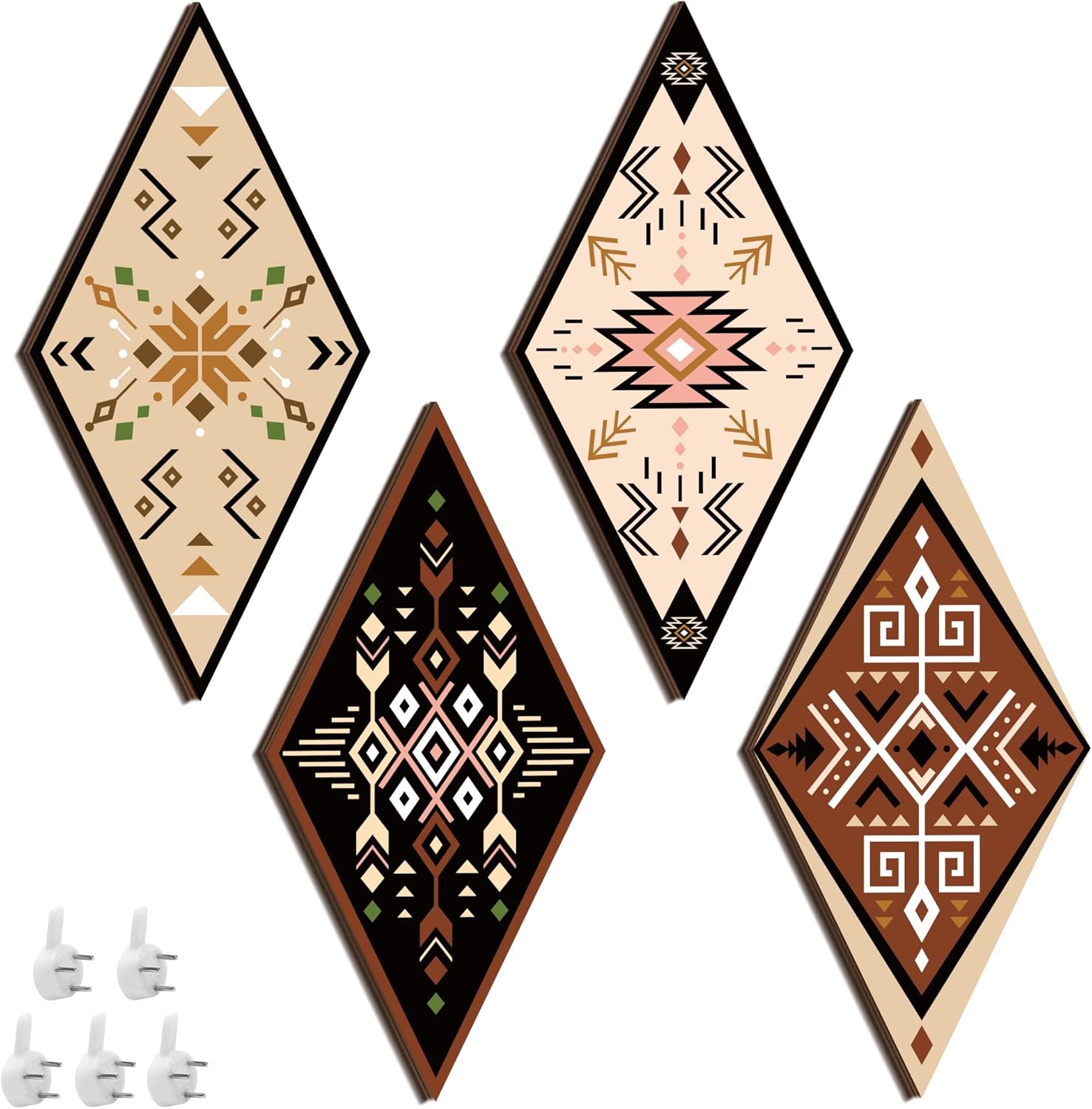 Amazon.com: Romart Farmhouse Aztec Wall Decor: 4 Pieces Western ...