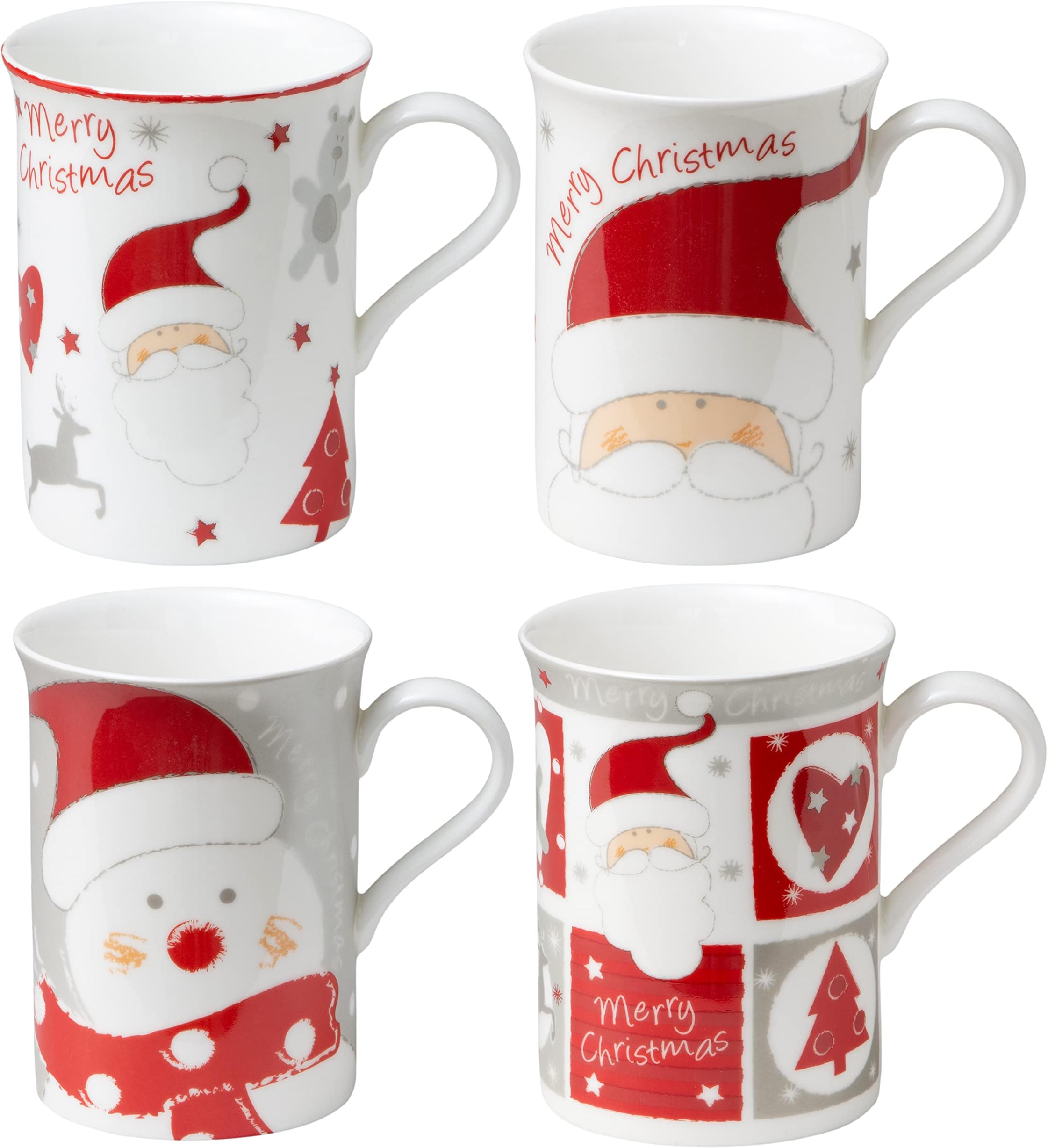 Amazon.com: Grace Teaware Bone China Coffee Tea Mugs 9-Ounce, Assorted ...