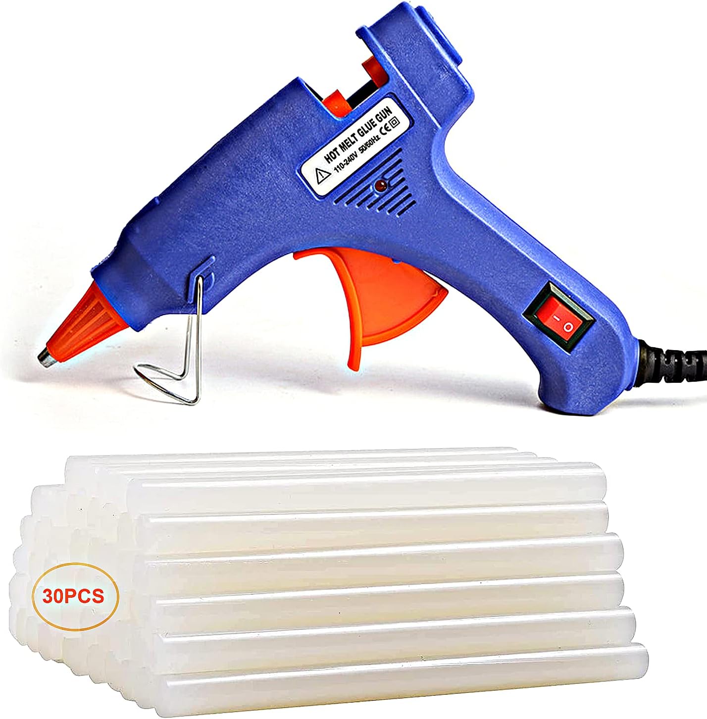 Pistolet à Colle Chaude 20W Bâtons Chauffrage Rapide et Sûr Pistolet à ...