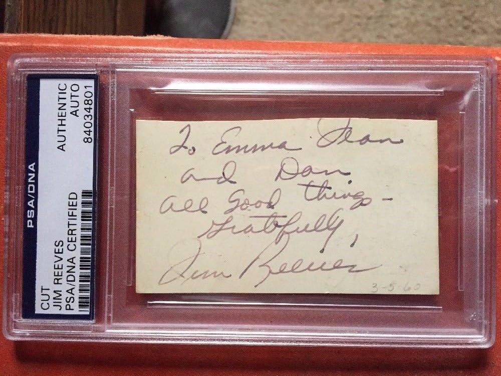 Country Music Legend Jim Reeves Autographed Signed Cut PSA DNA ...