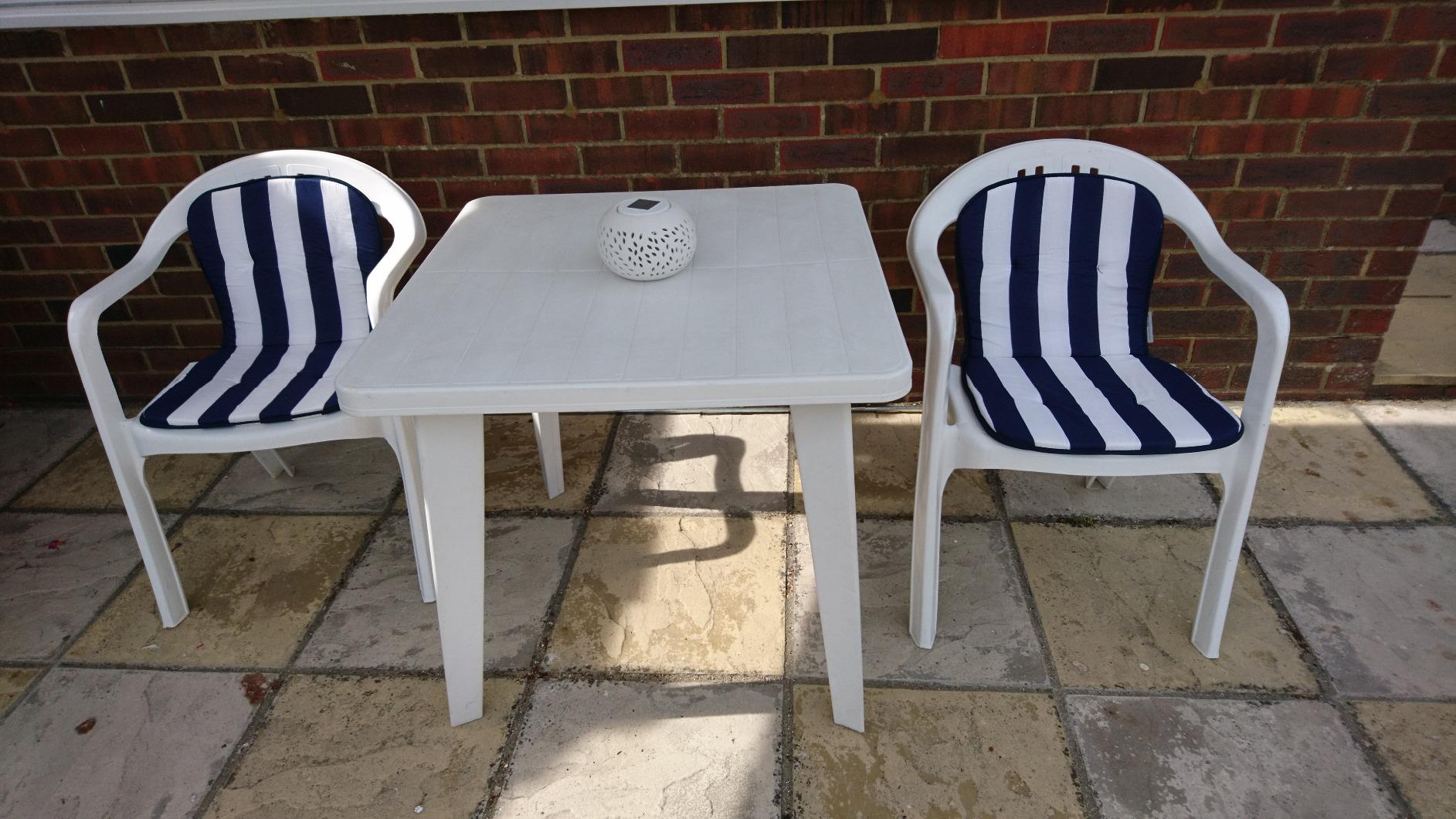 Monoblock garden chair cushion seat pad for garden chair stackable ...
