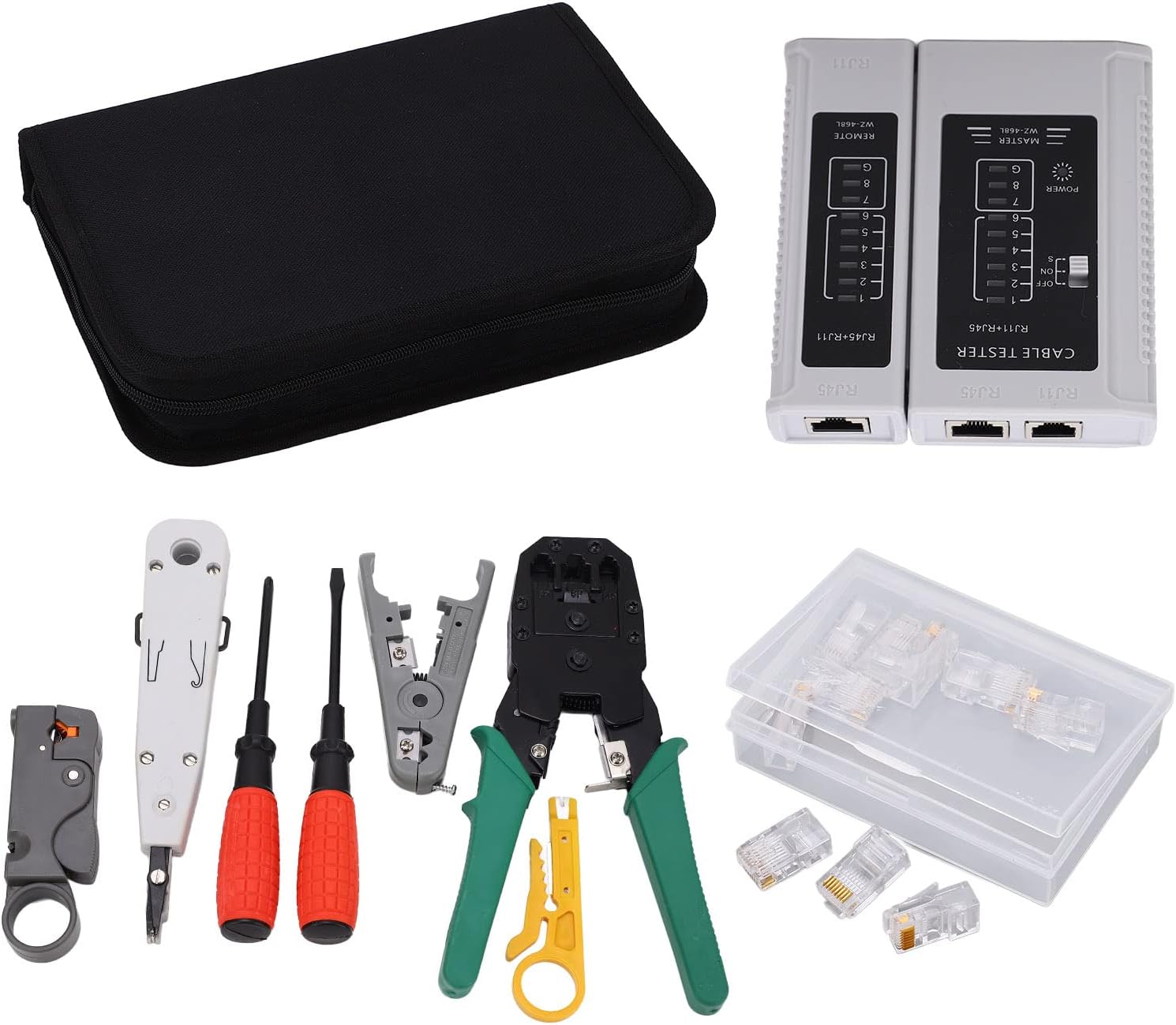 Network Tool Kit 9 in 1 Portable Network Cable Combination Tool with ...
