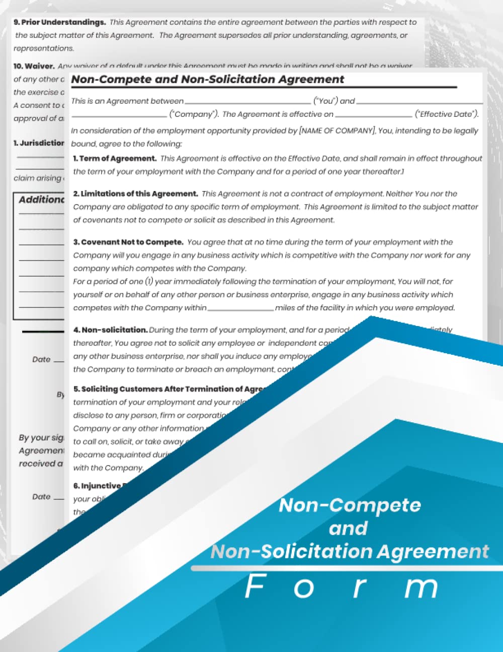 Amazon.com: Non-Compete and Non Solicitation Agreement Book: Simple Non ...