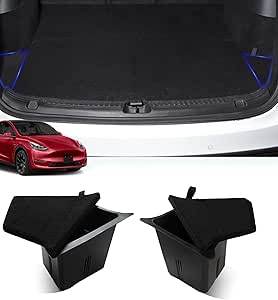 Amazon.com: PM Auto Trunk Storage Bins for Tesla Model Y 2020-2025 ...