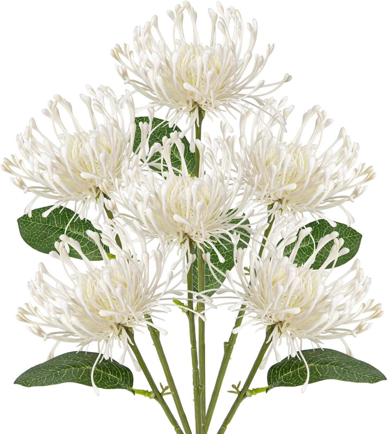Amazon.com: Briful 6PCS Artificial Mums Spring Flowers 4'' White Spider ...