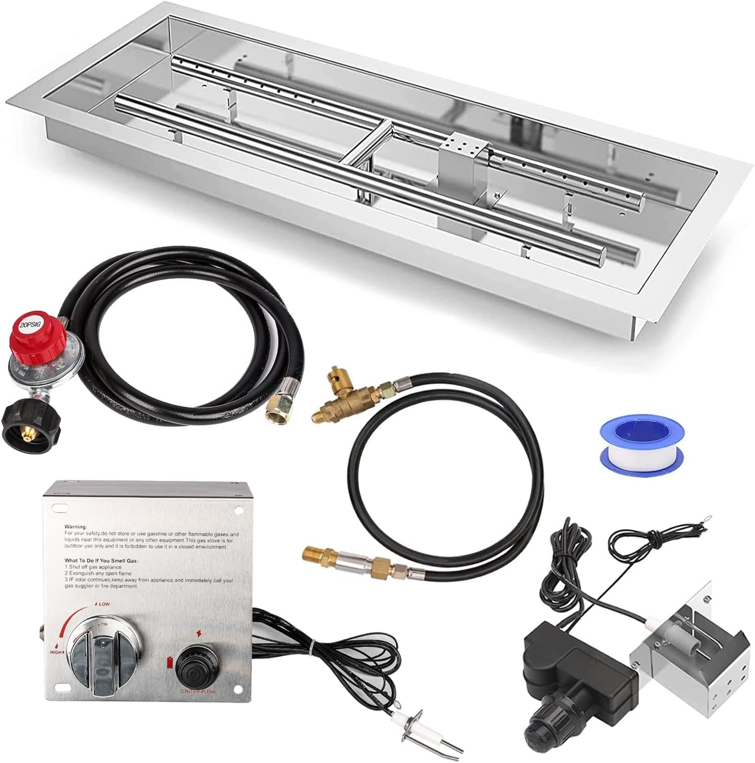 Amazon.com: Hearth Products Controls (HPC) Rectangle Stainless Steel ...