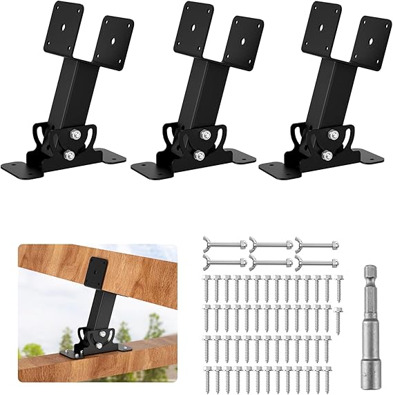 Amazon.com: Lipshome Heavy Duty Pergola Roof Riser Beam Bracket, 180 ...