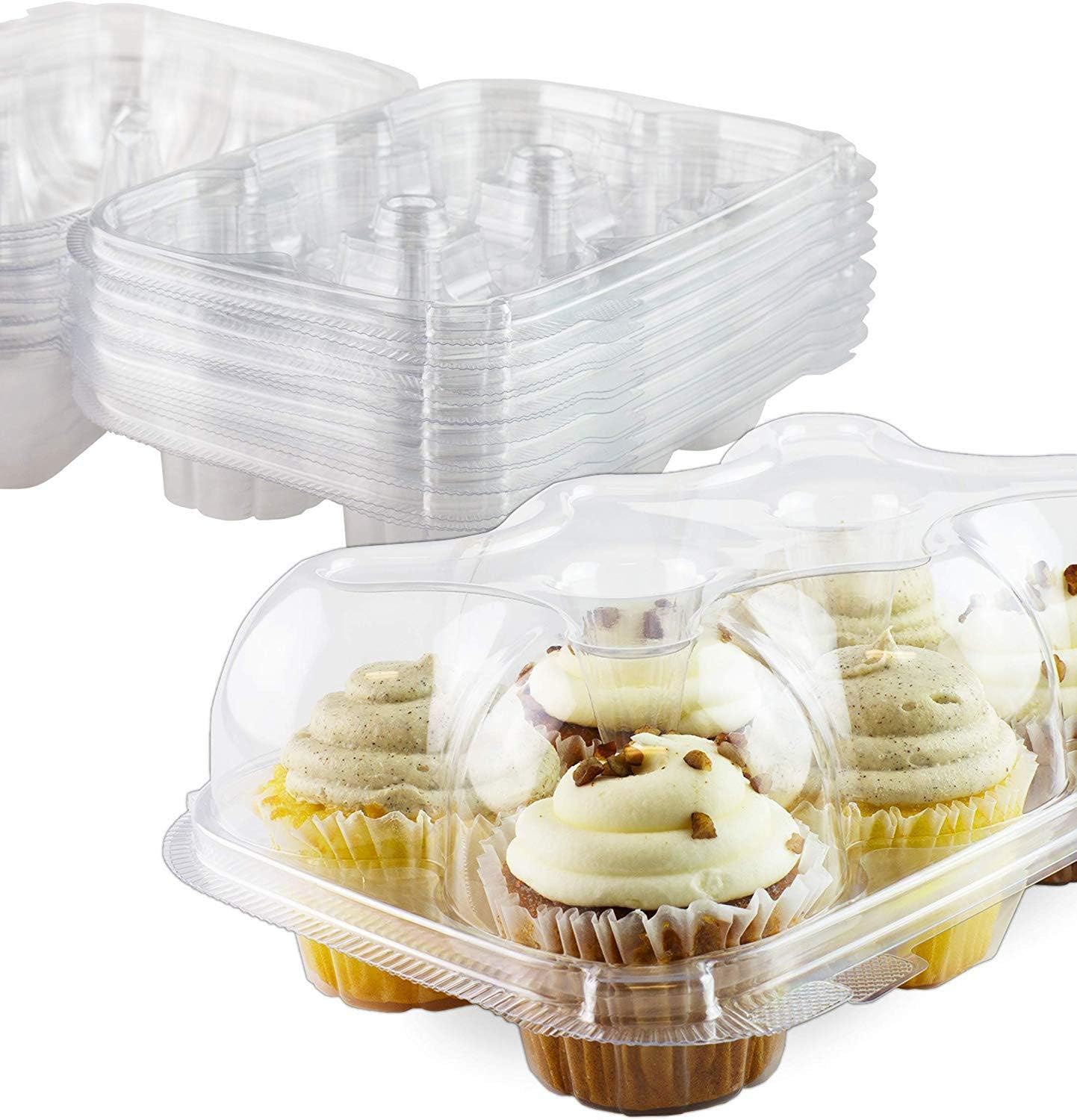 Amazon.com: 15 Cupcake Boxes 6 Compartment Cupcake Holders Disposable ...