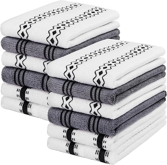 Amazon.com: HOMEXCEL Microfiber Cleaning Cloth, Kitchen Towels 12 Pack ...