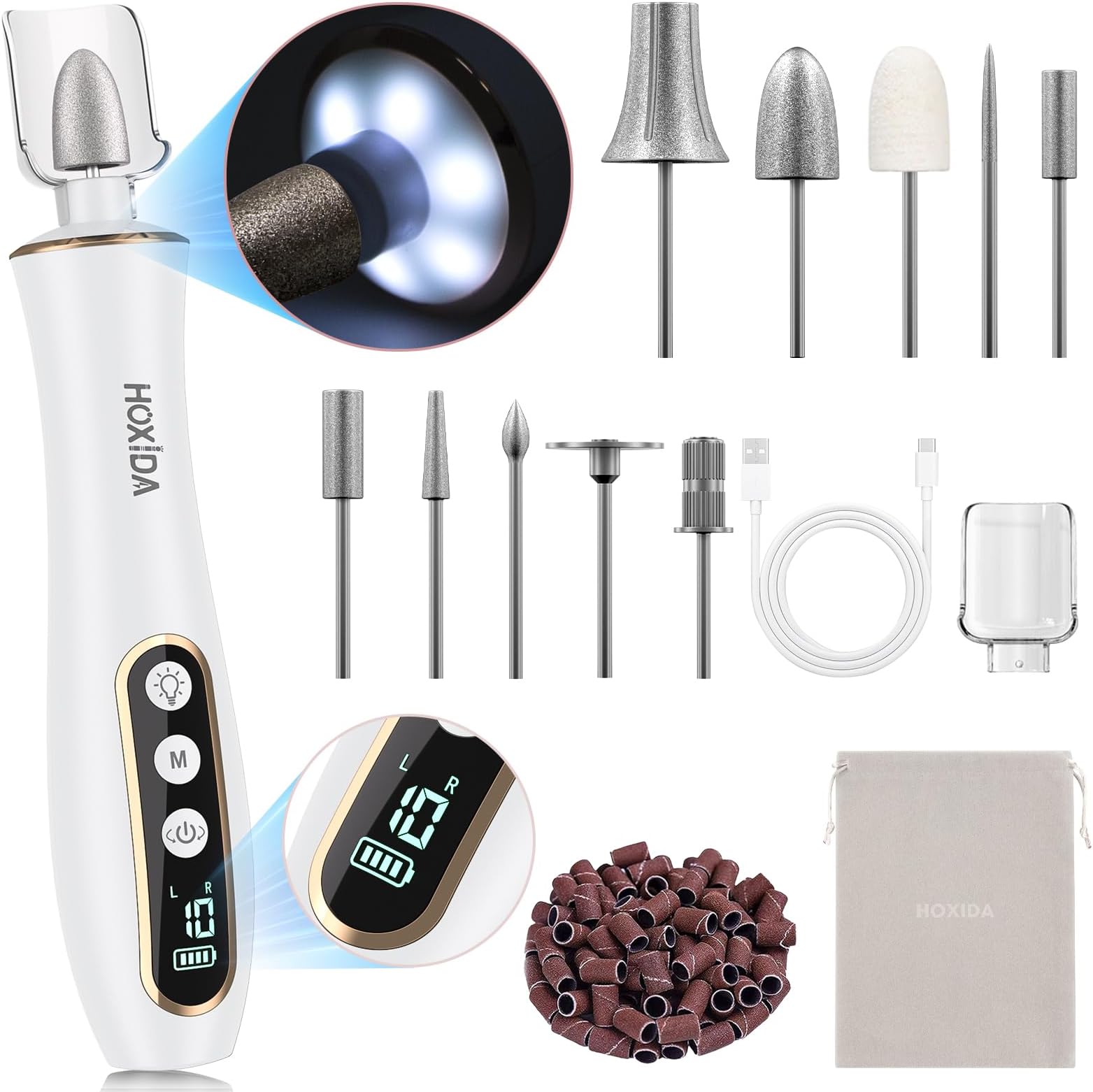 Amazon.com: Professional Manicure Pedicure Kit, Cordless Electric Nail ...