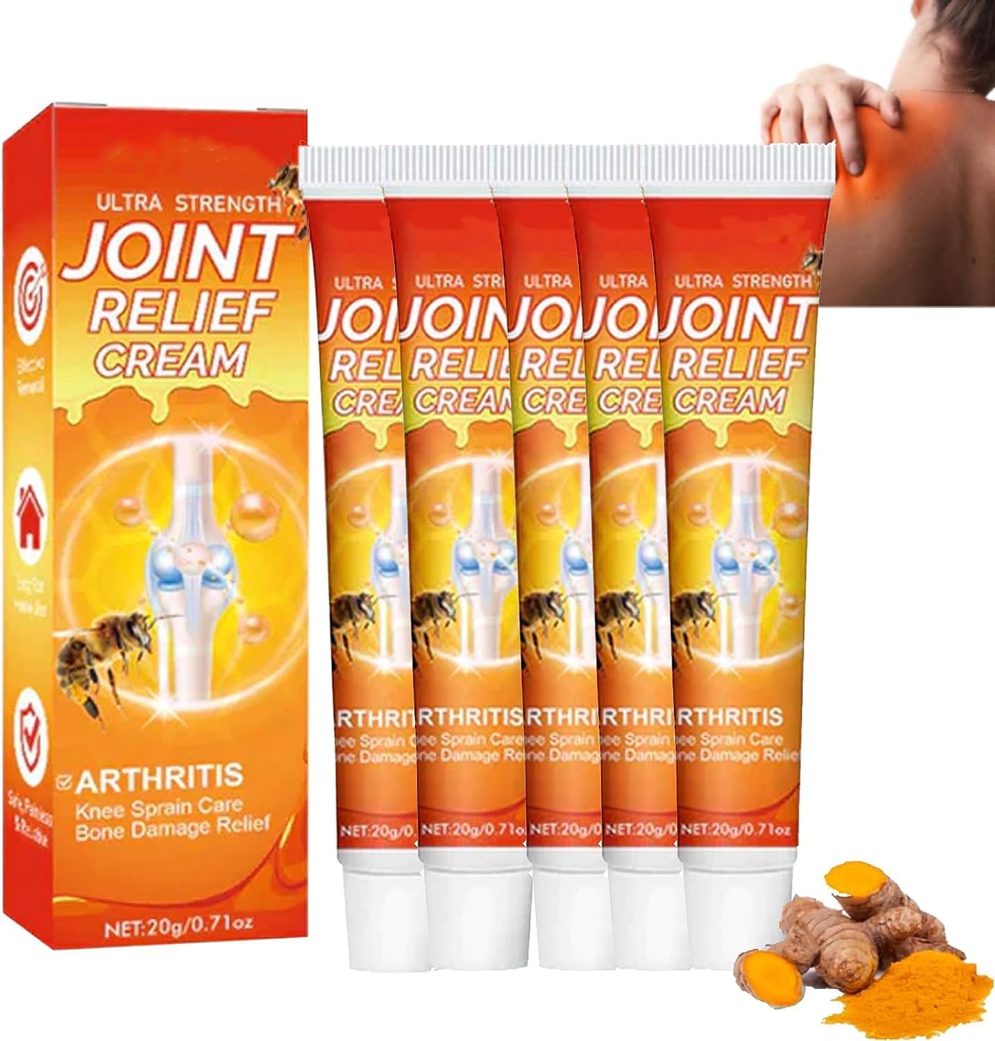 5pcs Bee 𝗩𝗲𝗻𝗼𝗺 Joint 𝙍𝙚𝙡𝙞𝙚𝙛 Cream for Arthritis, Bee 𝐕𝐞nom Professional ...