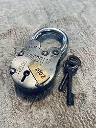 Antique Style Wine Cellar Padlock with 2 Skeleton Keys - Reproduction ...