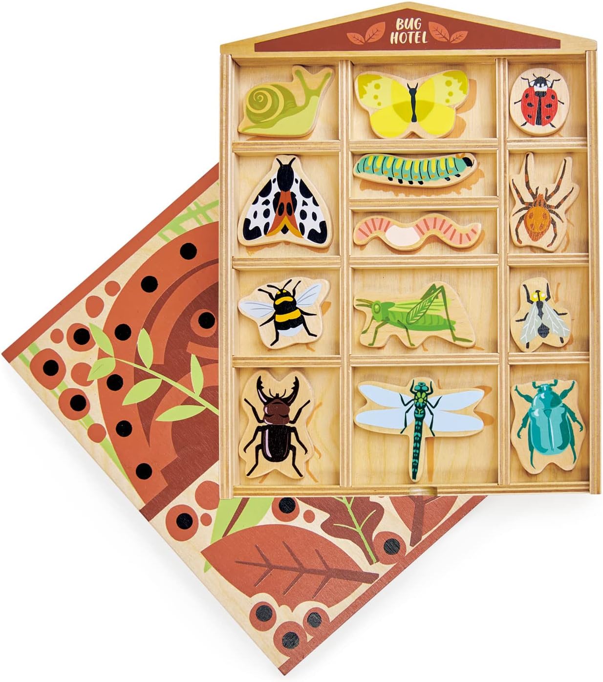 Amazon.com: Tender Leaf Toys - The Bug Hotel - 13 Wood Garden Bugs with ...