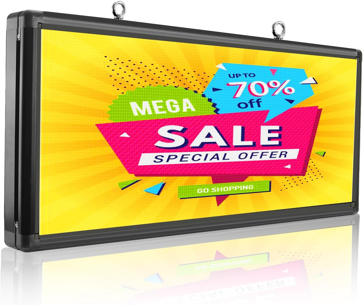 Amazon.com : P6 Outdoor Full Color 40 x 18 inches Led Sign WIFI And USB ...