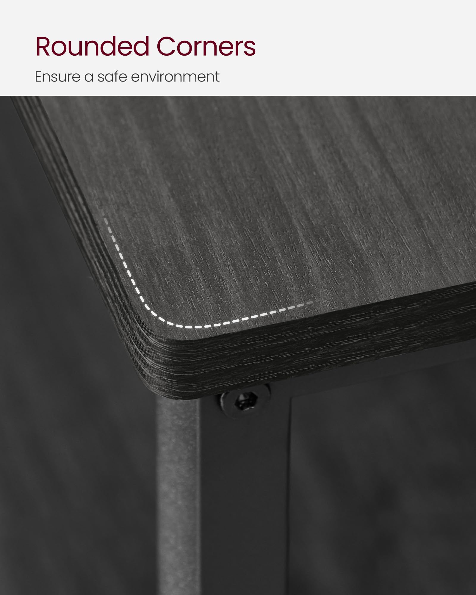 VASAGLE Kitchen Island with 3 Shelves, 47.2 Inches Kitchen Shelf with ...