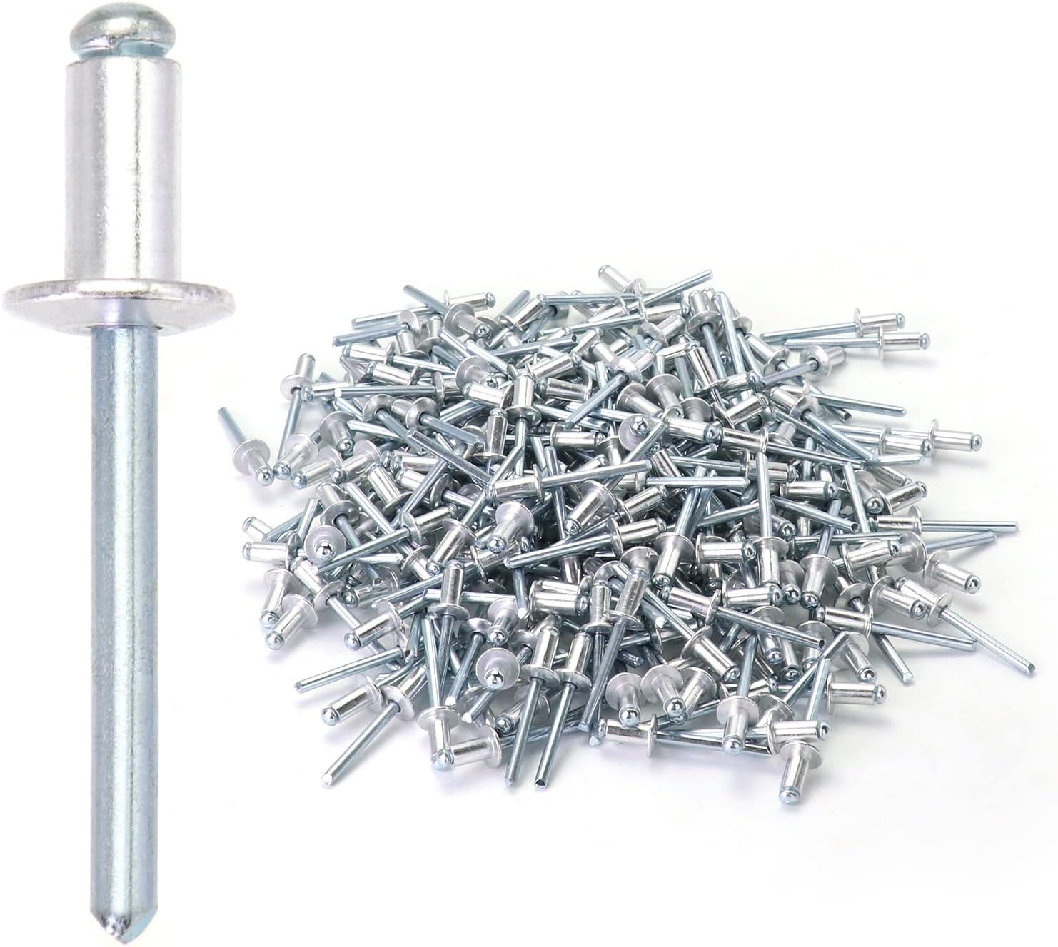 Amazon.com: QWORK Aluminum Blind Rivets, 500 Pcs 1/4" x 1/2" (6.4 x 12 ...