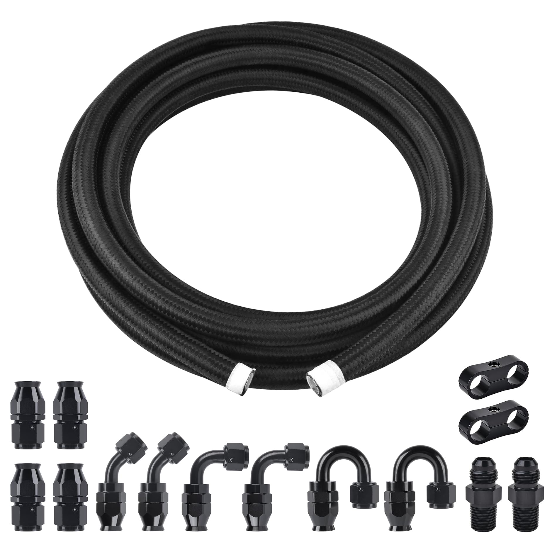 Amazon.com: EVIL ENERGY 6AN PTFE Fuel Line Kit, E85 Nylon Braided Fuel ...