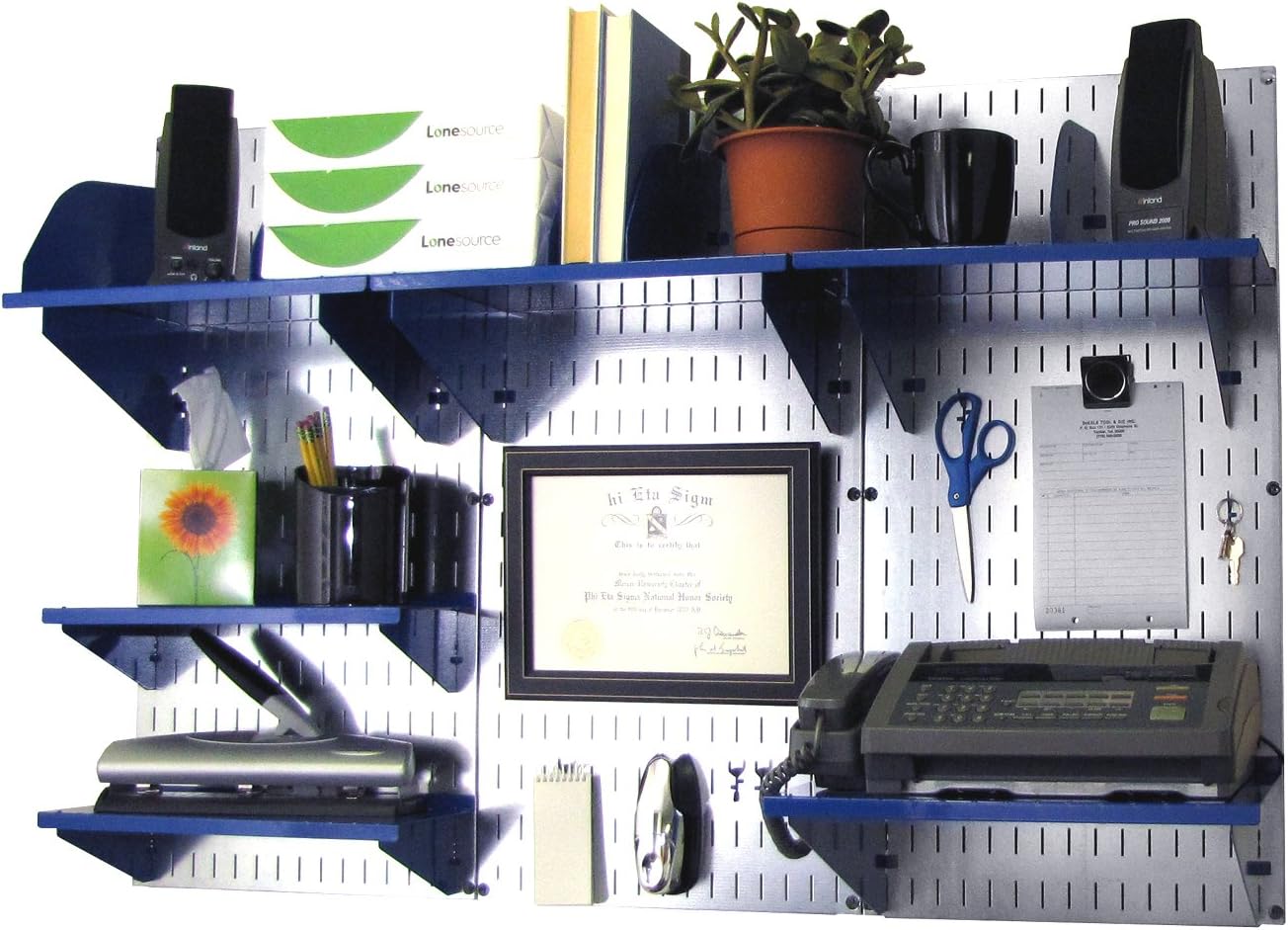 Amazon.com: Wall Control Office Organizer Unit Wall Mounted Office Desk ...