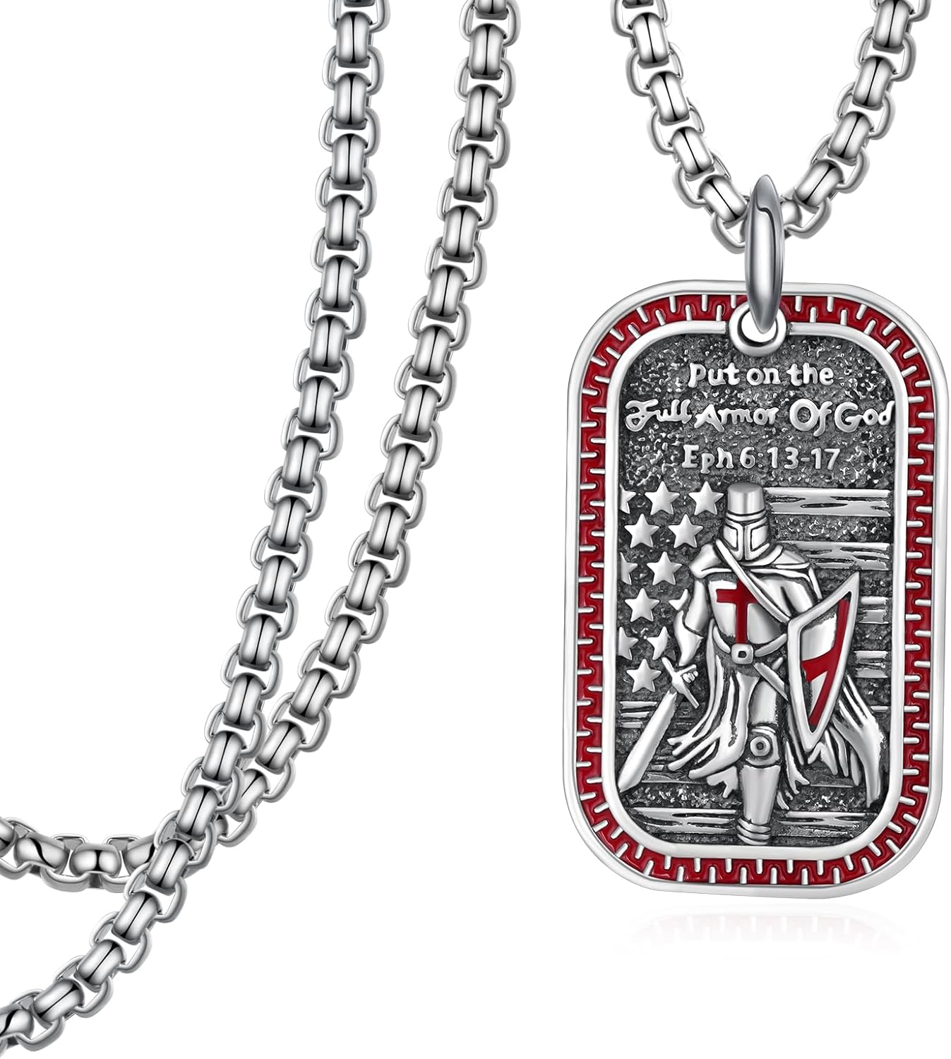 Armor of God Necklace Sterling Silver Knights Templar Necklace ...