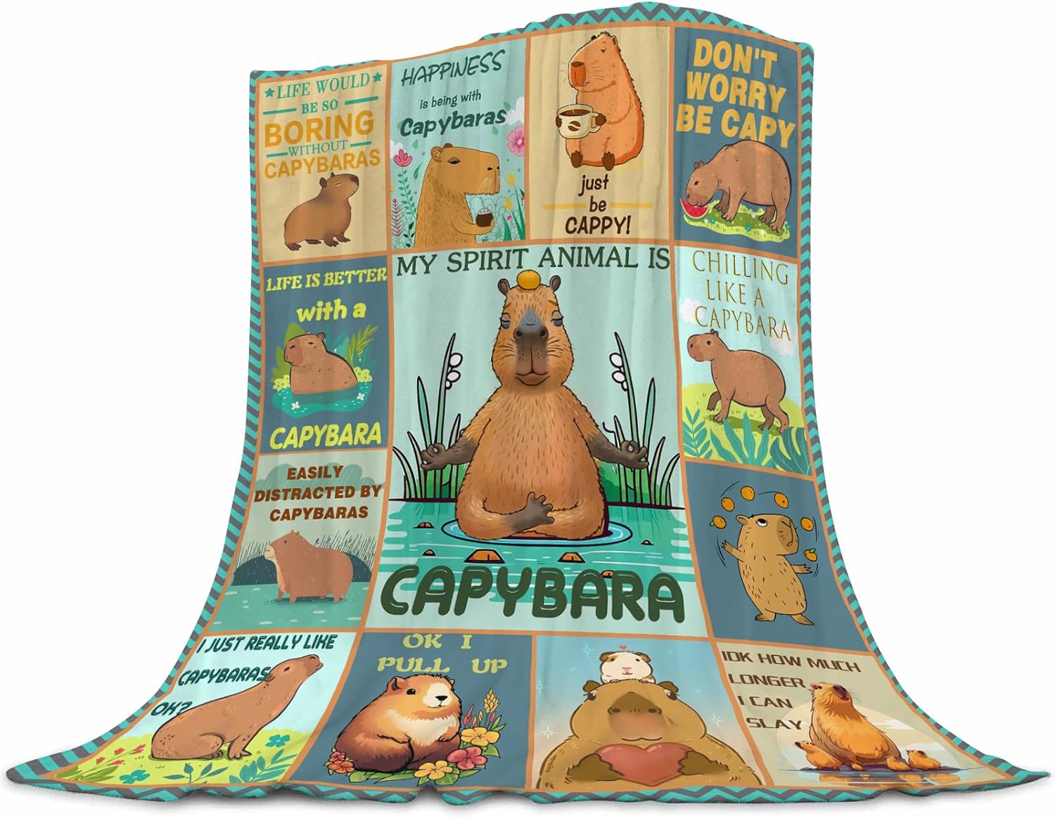 Gaakvrr Capybara Blanket Gift for Girls Boys Kids Animals Lovers Soft ...