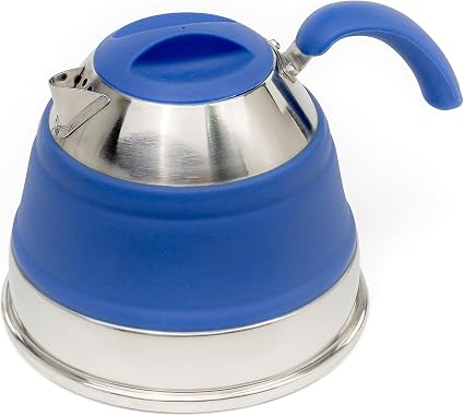 Collapsible 1.5L Silicone Kettle - Camping Waterpot, Travel Kettle ...