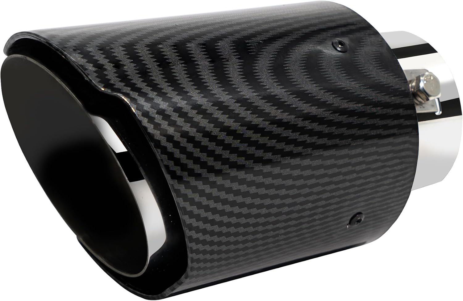 Amazon.com: Carbon Fiber 2.5 inch Inlet Flame Kit Exhaust Tip with Red ...