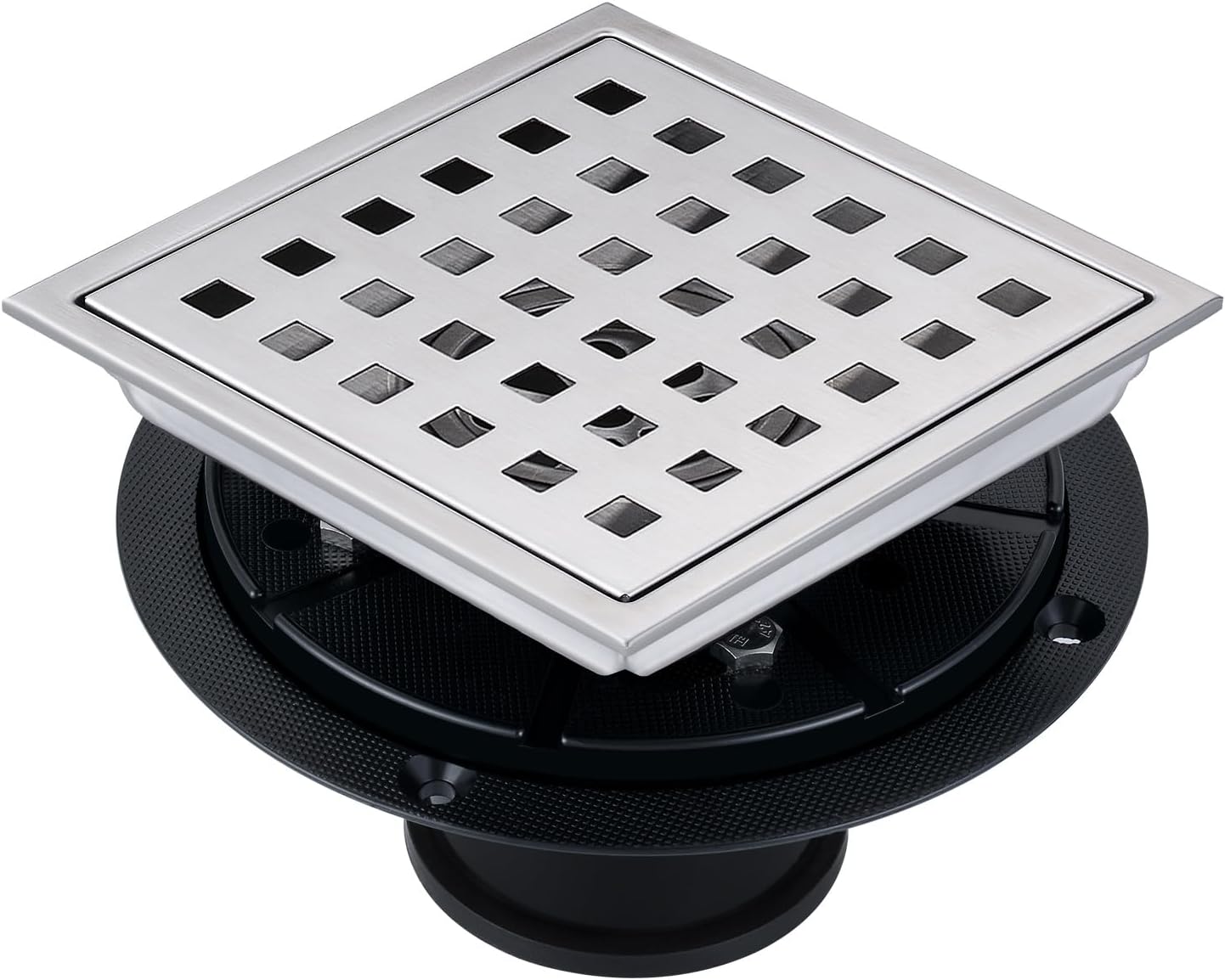 Amazon.com: HGN 4 Inch Square Shower Drain,Stainless Steel Shower Floor ...