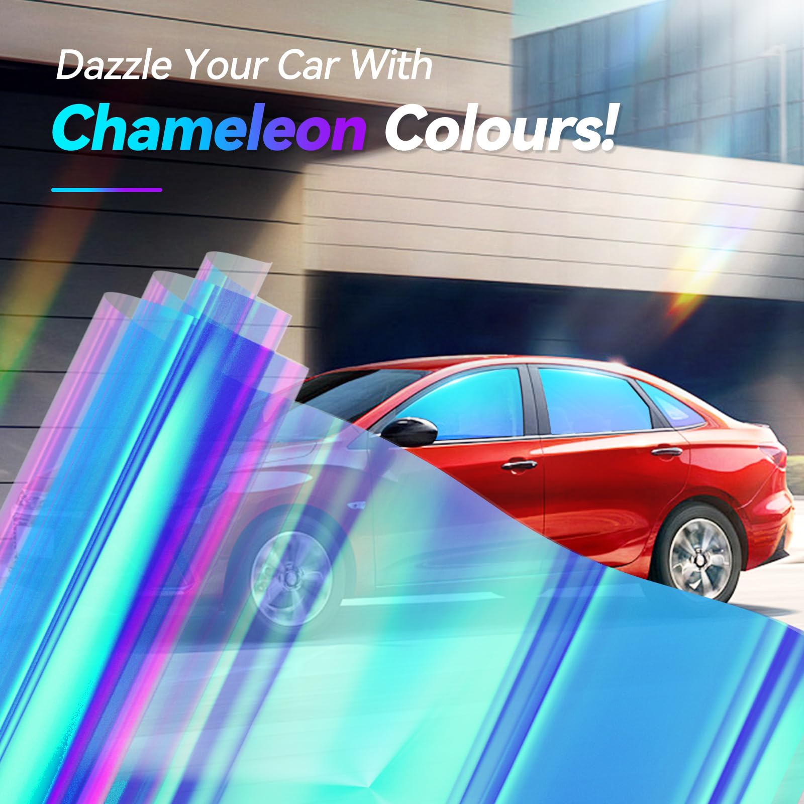 Snapklik.com : Car Window Tint 20" In 10Ft, Chameleon Blue Automotive ...