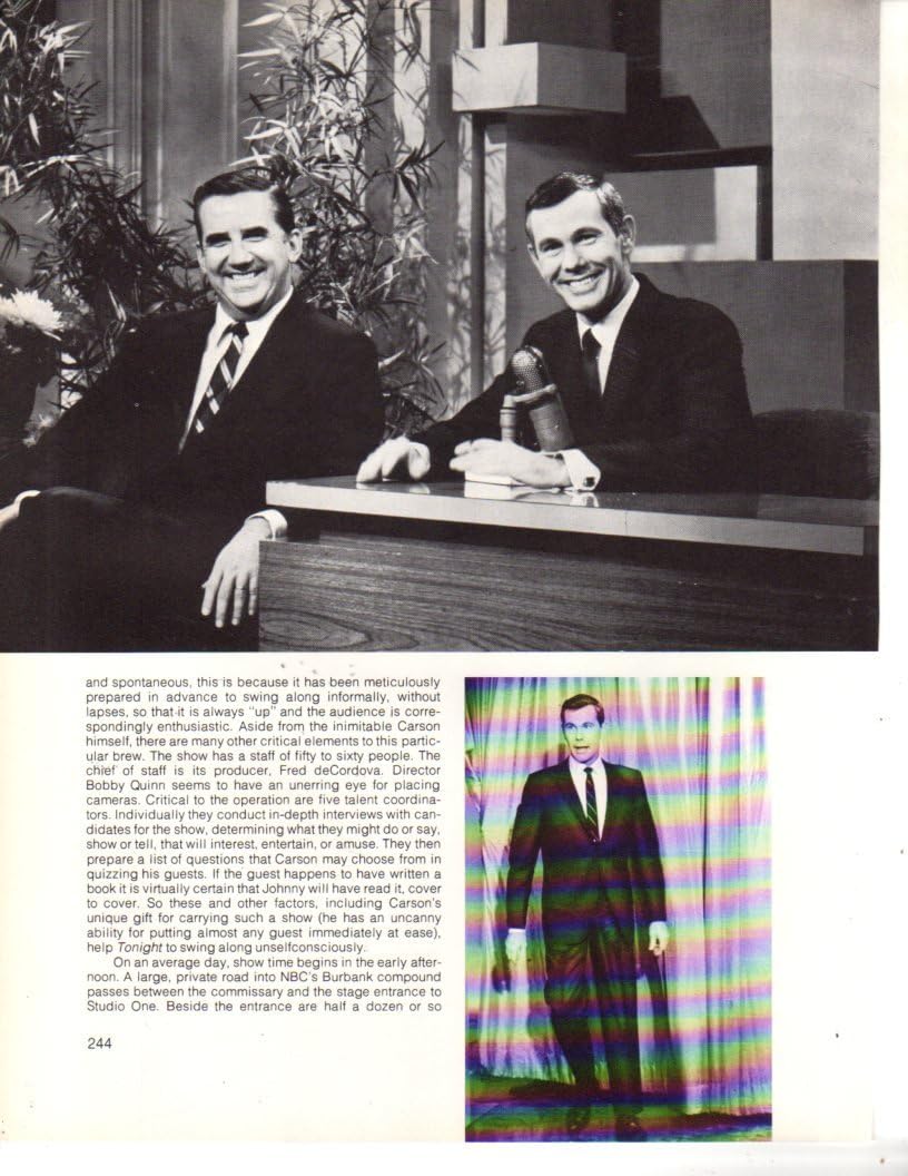 Johnny Carson original clipping magazine photo 1pg 8x10 #Q2473 at ...