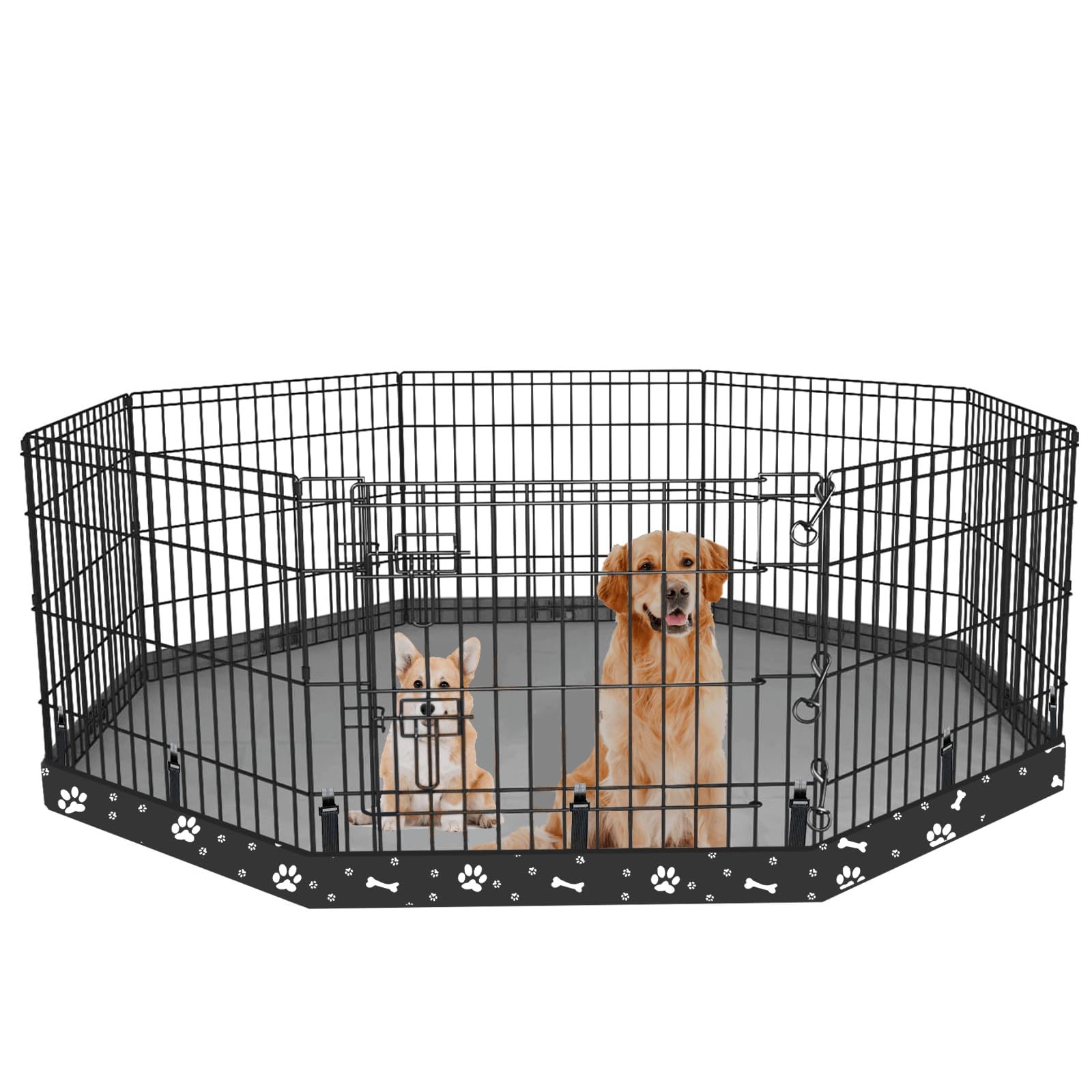 Dog Playpen Mesh Bottom Pad Fits for 24 Inch 8 Panels Regular Octagon ...