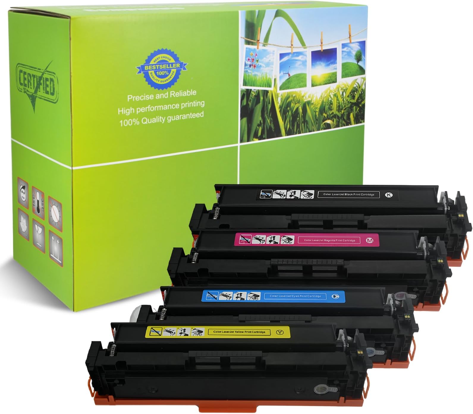 Amazon.com: 067H Toner Cartridge Set with Chip Show Ink Volume ...
