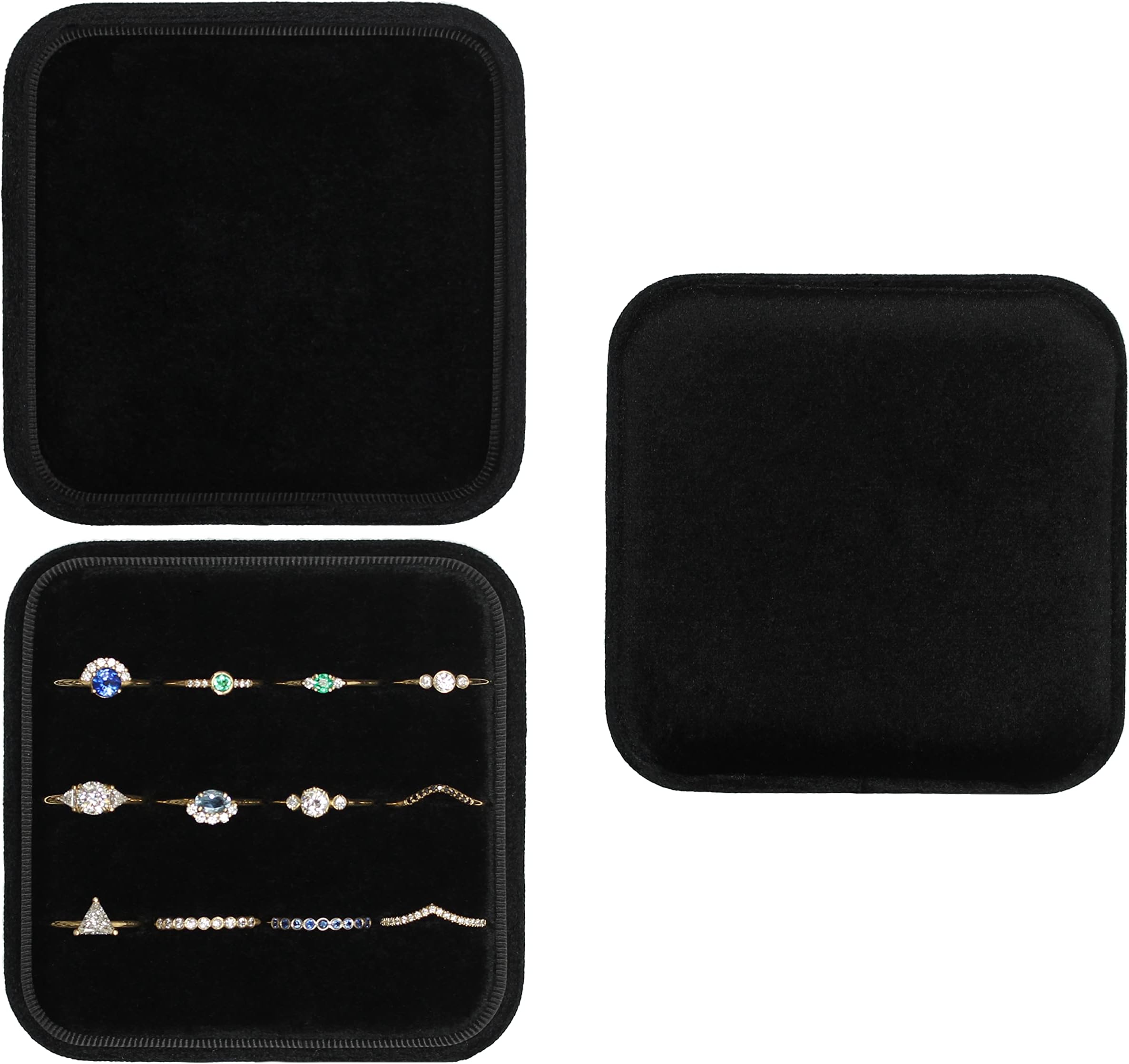 Amazon.com: sadkew Small velvet Ring Organizer Box, Portable Rings ...
