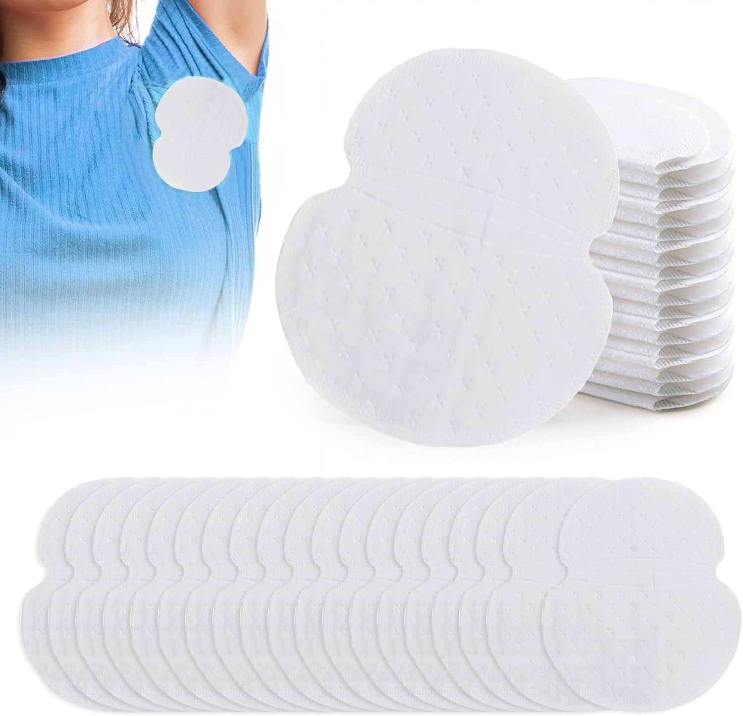 NITAIUN 40 Pcs Underarm Sweat Pads for Women and Men to Keep Underarm ...