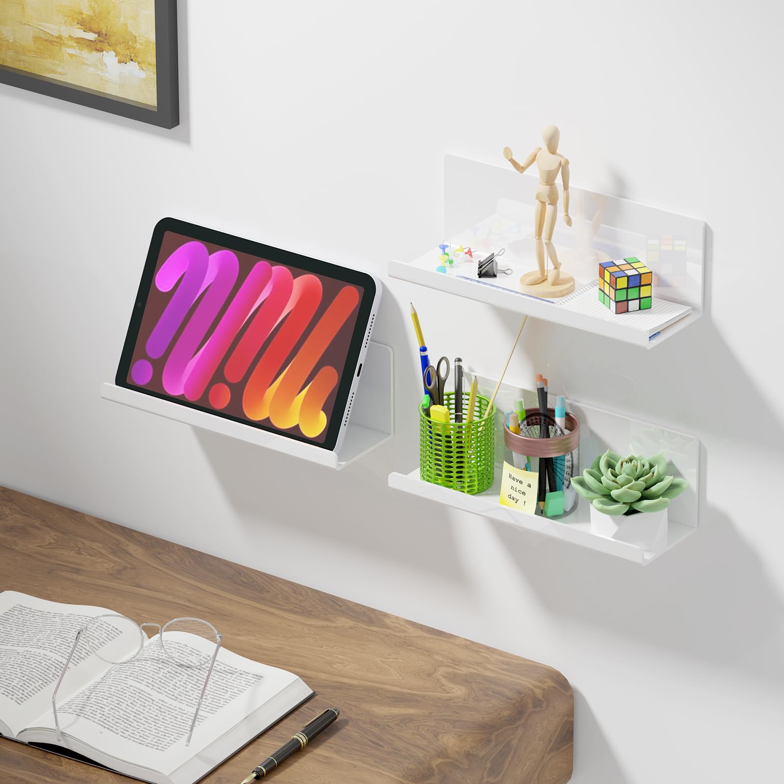 Shelves That Stick To Walls Best Bedside Wall Shelves With Lamps: 10