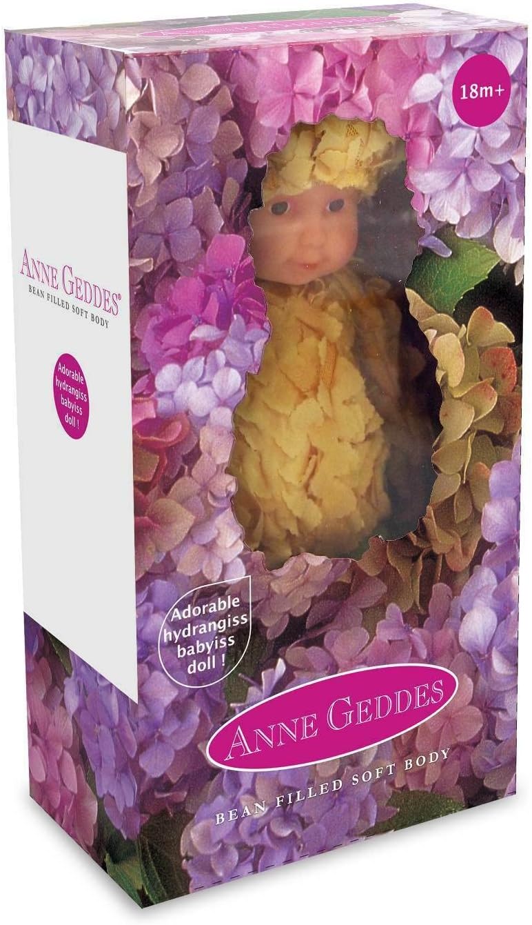 Anne Geddes 579174 Baby Hydrangiss Doll 23cm Hydrangea Flower Yellow ...
