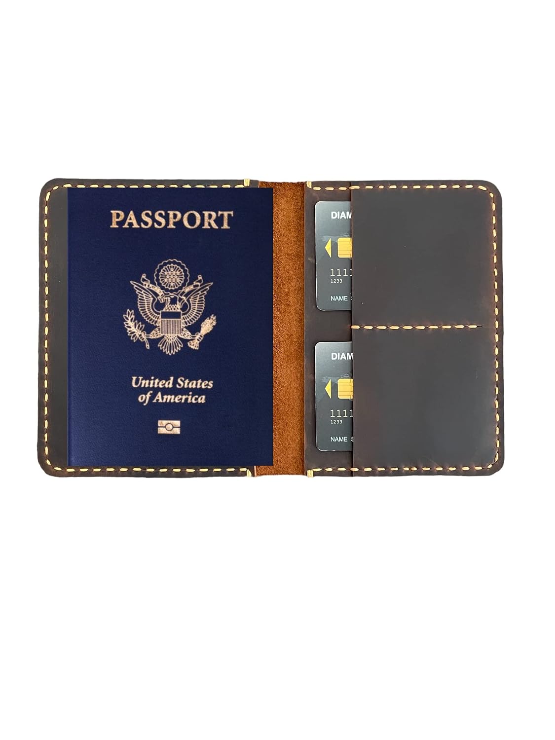 Amazon.com: Handmade, Leather Passport Cover, Leather Passport Holder ...