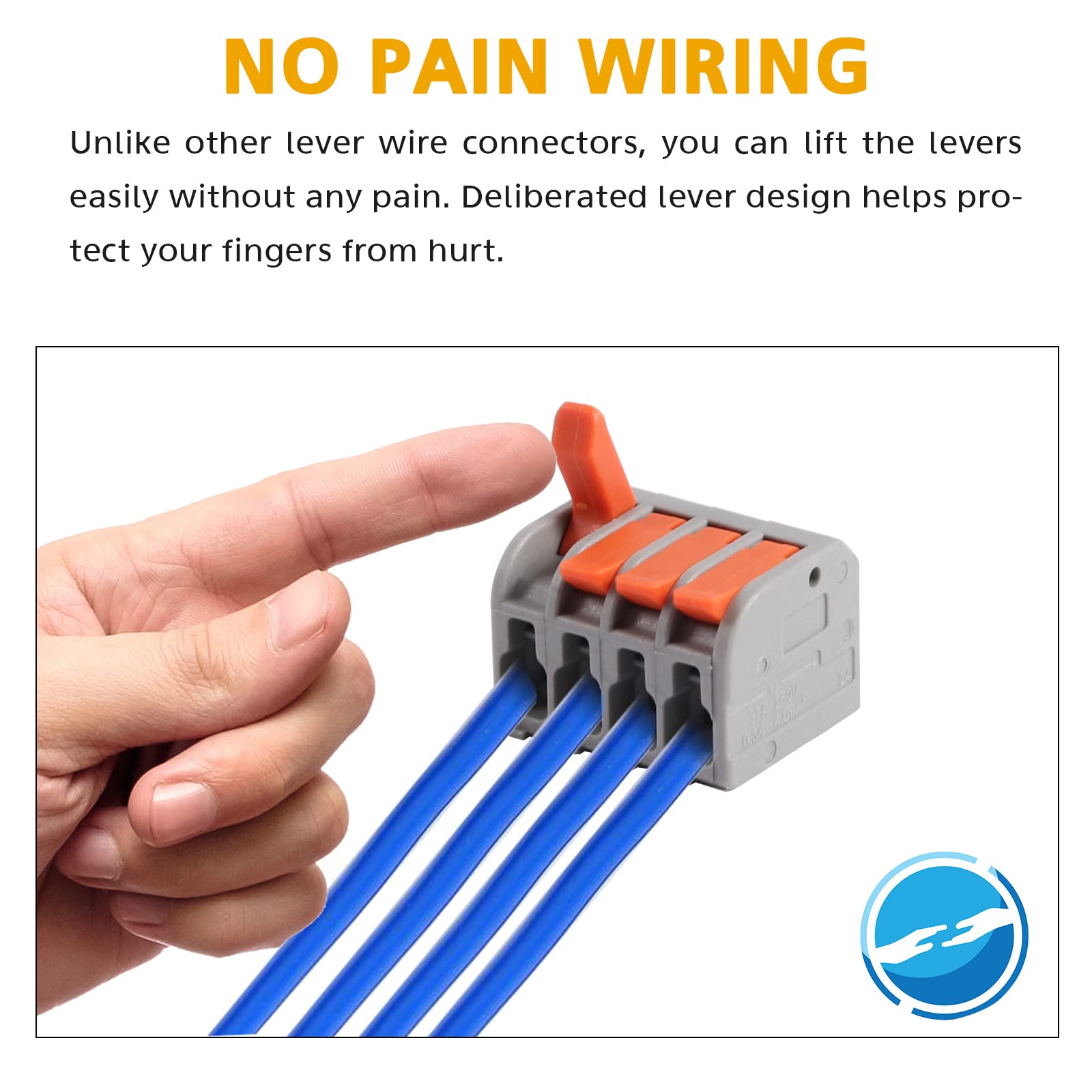 Snapklik.com : Lever Wire Connectors 50 Pack Combo, No Pain Wire Splice ...
