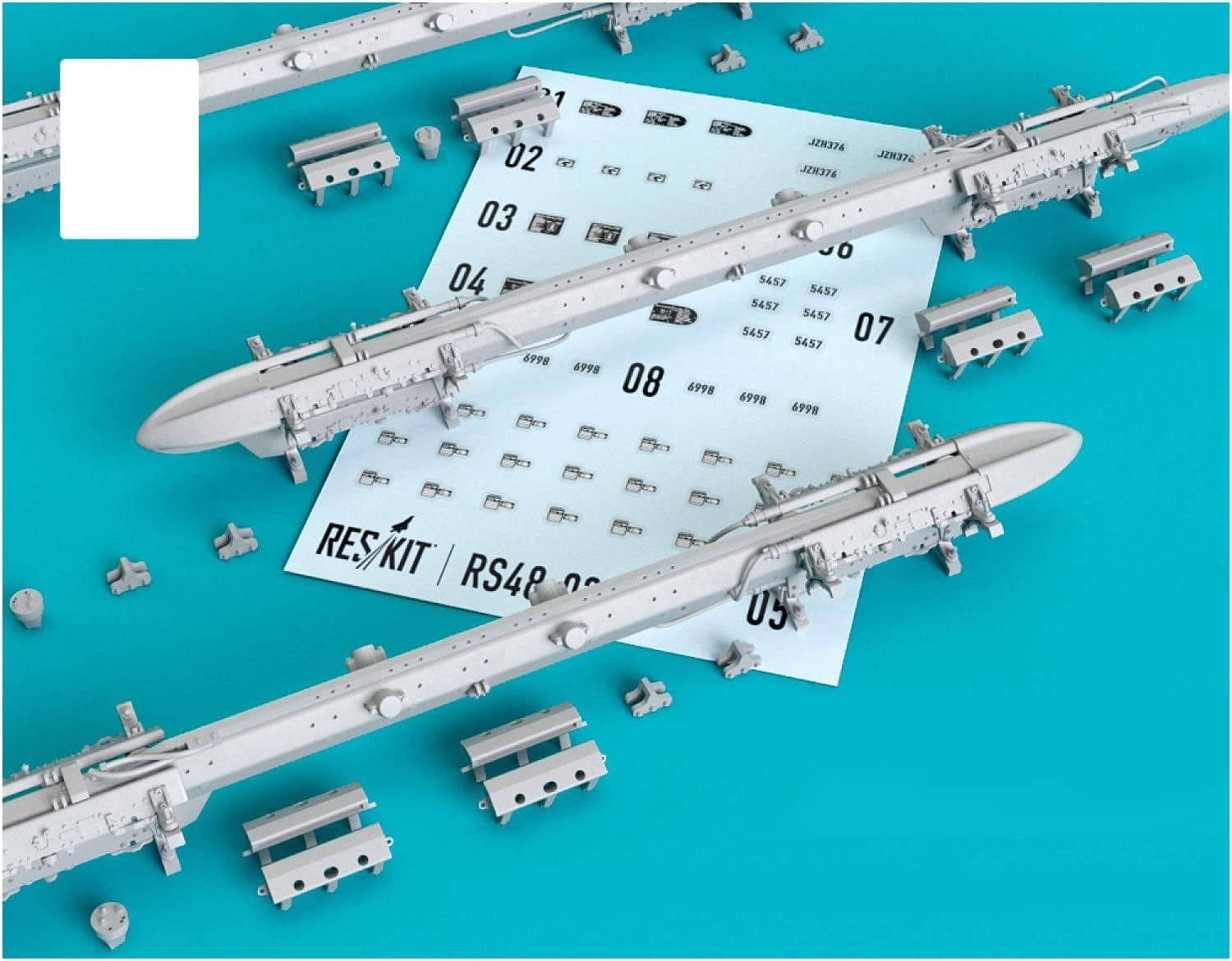 Amazon.com: Reskit RS48-0341 - 1/48 Multiple Ejector Racks A/A37B-6 ...