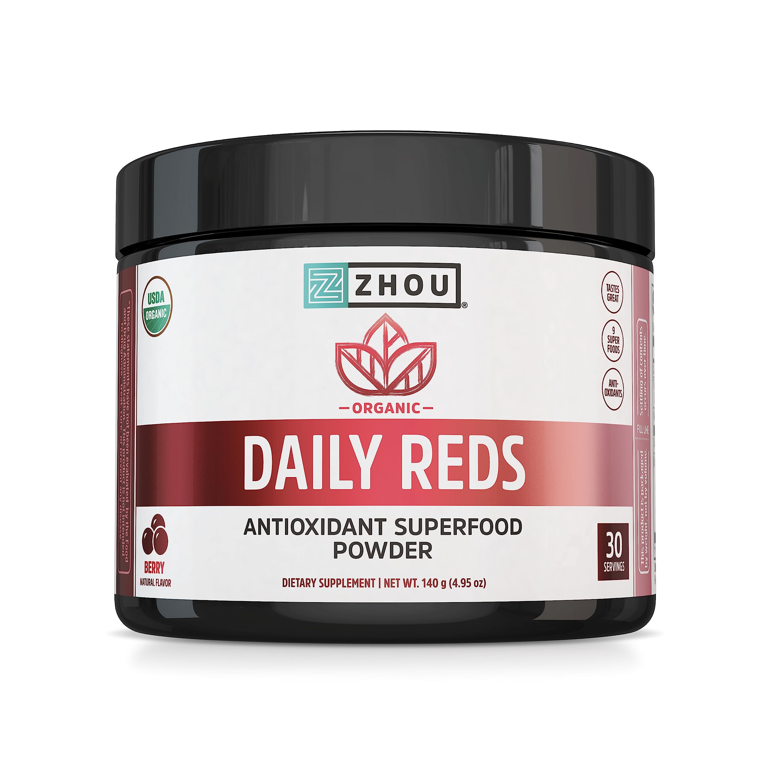 Amazon.com: Zhou Nutrition USDA Organic Reds Antioxidant Superfood ...