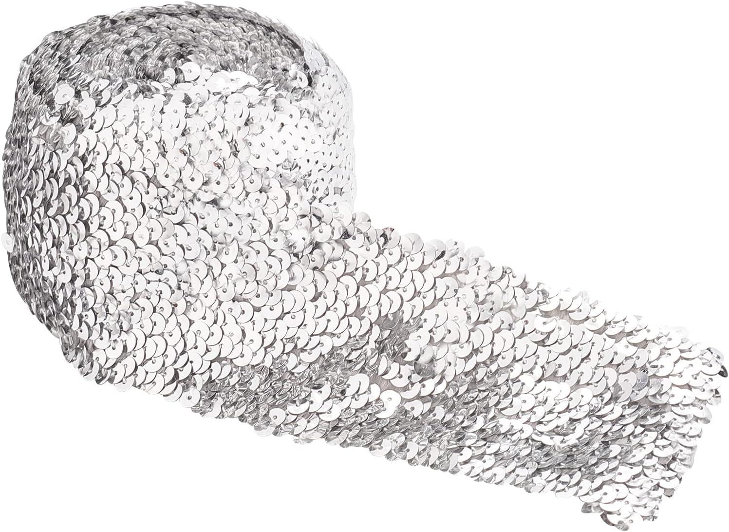 Amazon.com: FINGERINSPIRE 5.5 Yards 3 Inch Wide Sequin Trim Elastic ...