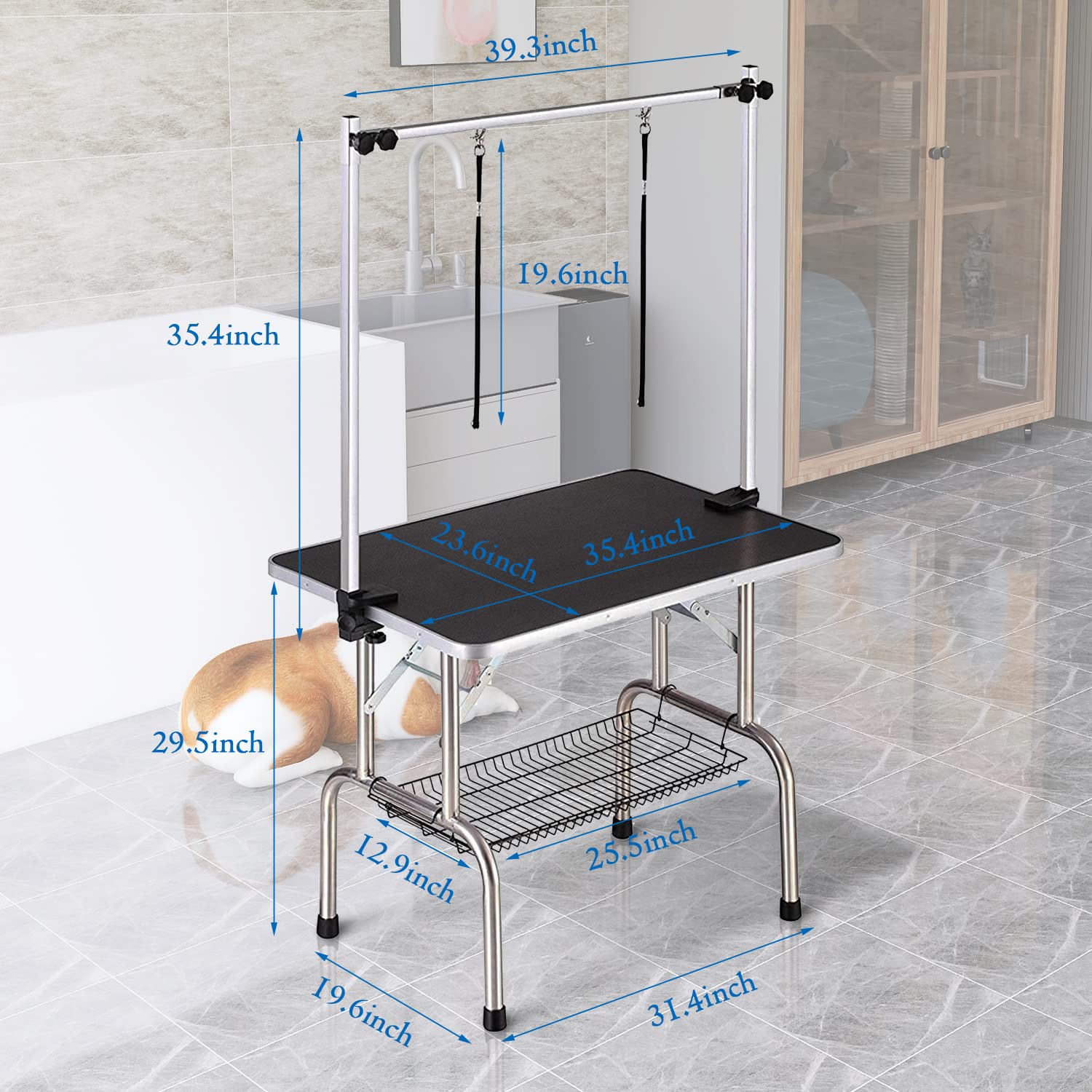 SoarFlash Pet Dog Grooming Table Foldable,Heavy Duty Foldable Pet ...