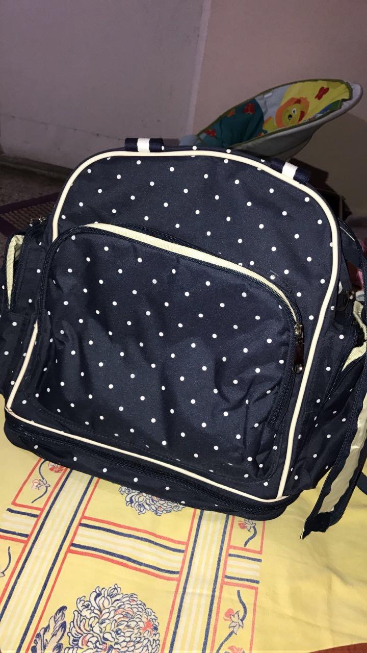 T-Bags Mommy and Baby Polka Dot Blue Tote Diaper Bag -MB14B : Amazon.in ...