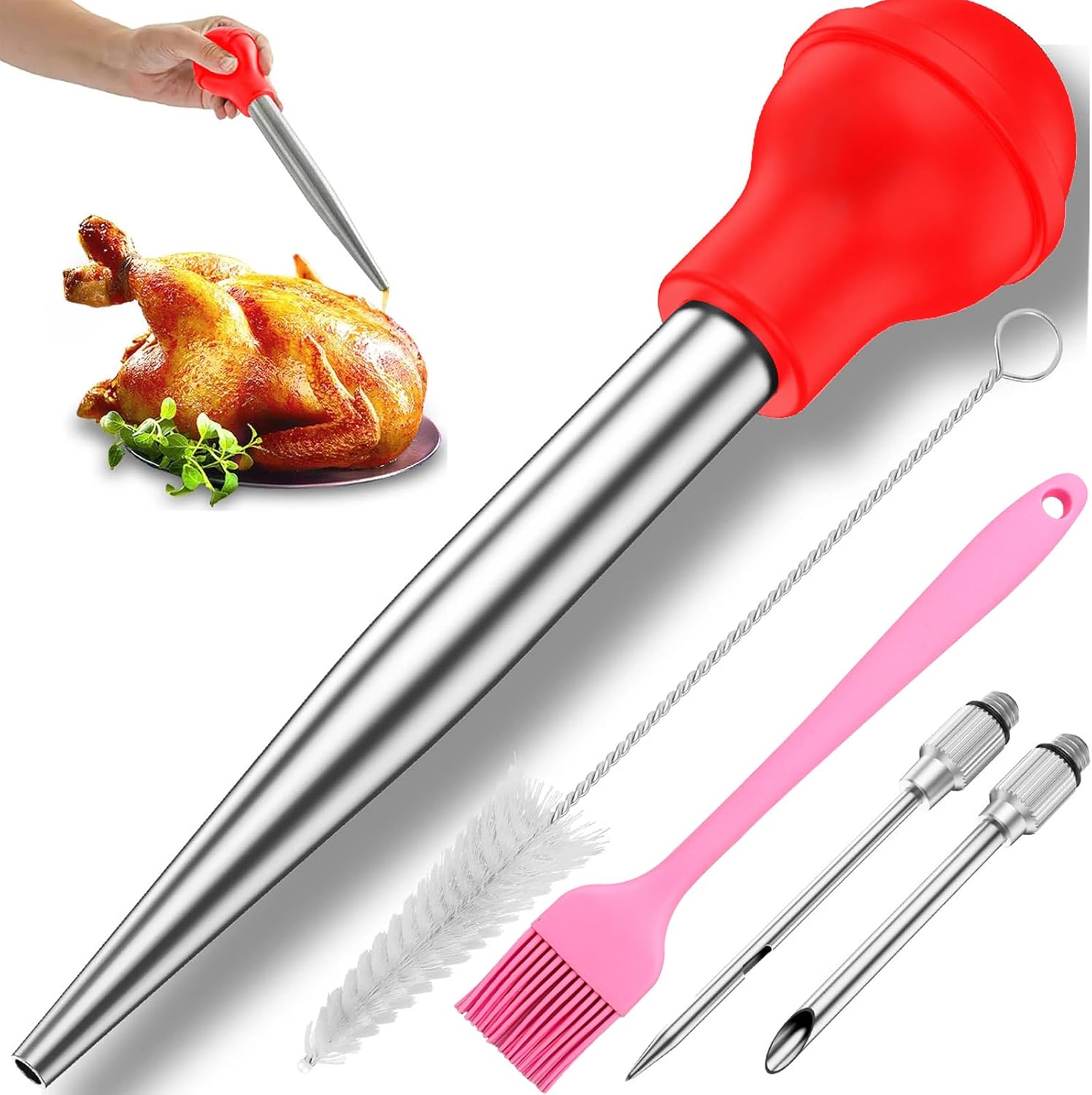 Amazon.com: Yoki Peony Turkey Baster for Cooking, Stainless Steel ...