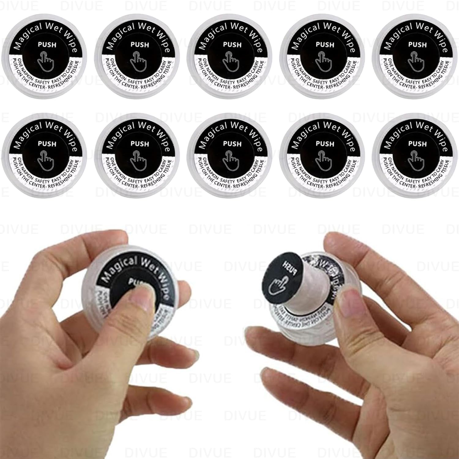 YRTOYS Portable Compressed Tissue Tablet Face Towel Disposable Magic ...