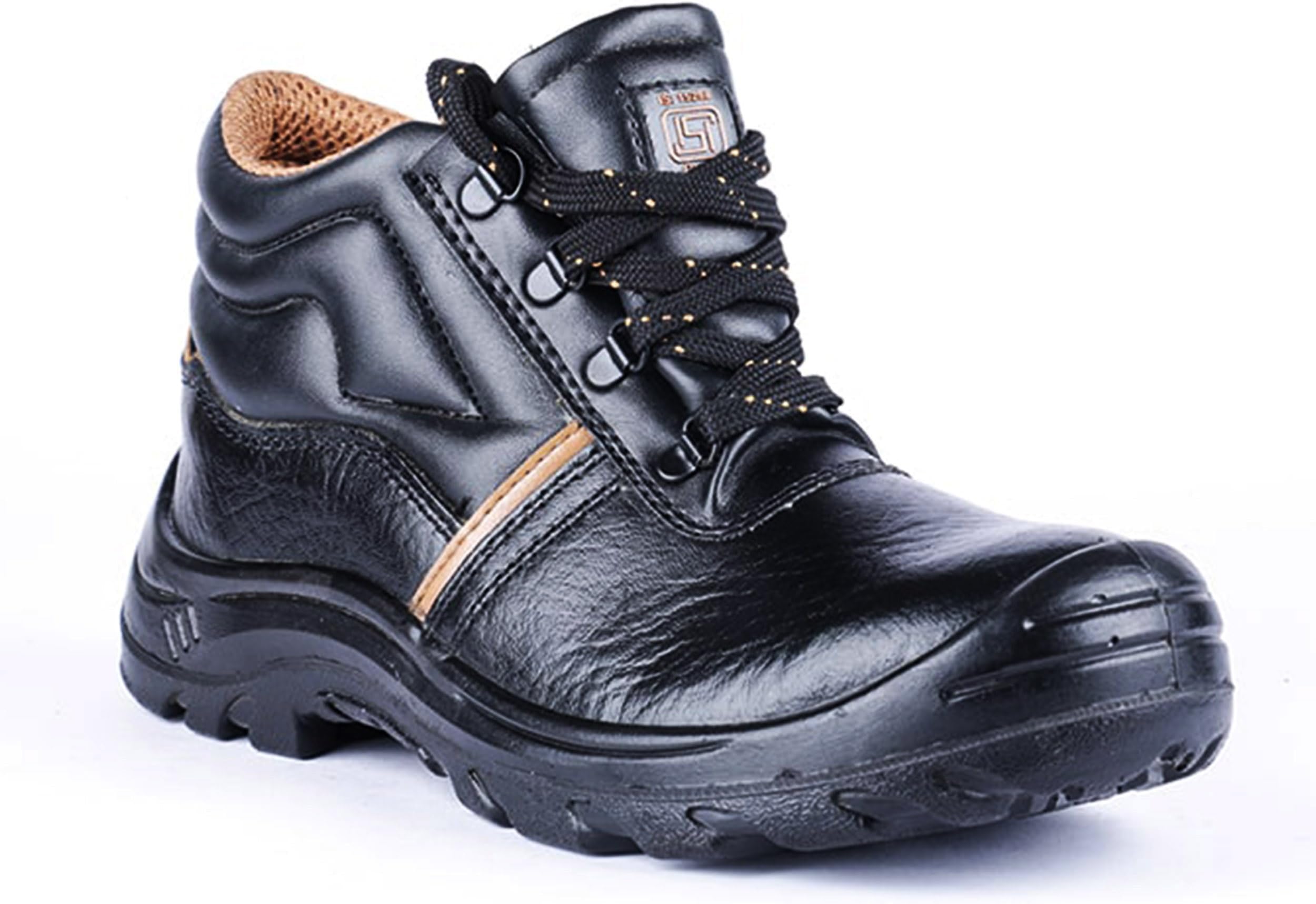HILLSON Men's Beston-8-BLK Beston Safety Derby Shoe (Size- 8 UK, Black ...