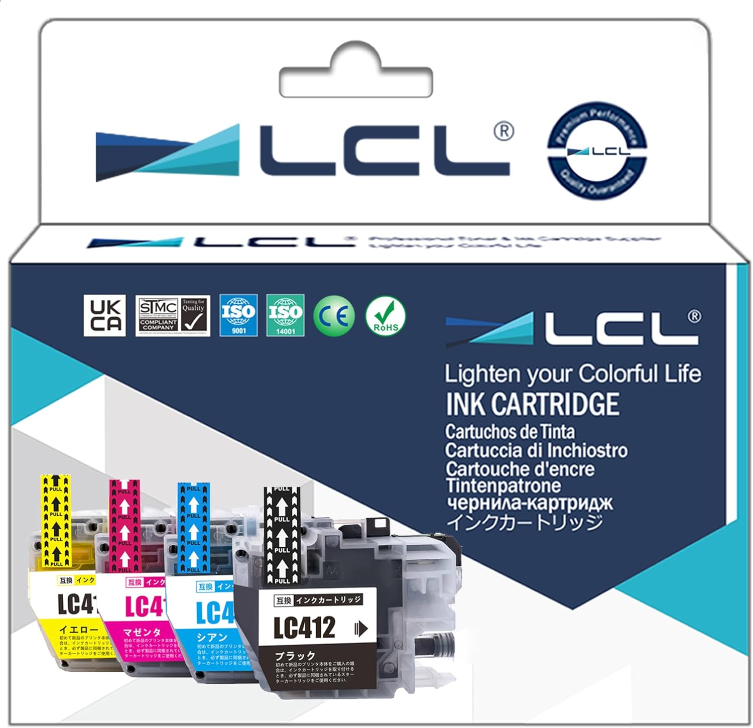 Amazon.co.jp: LCL LC412-4PK ブラザー 互換インクカートリッジ LC412 4色セット 対応型番 MFC ...