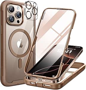 Amazon.com: Miracase Magnetic for iPhone 16 Pro Case Full-Body Phone with Built-in Glass Screen ...