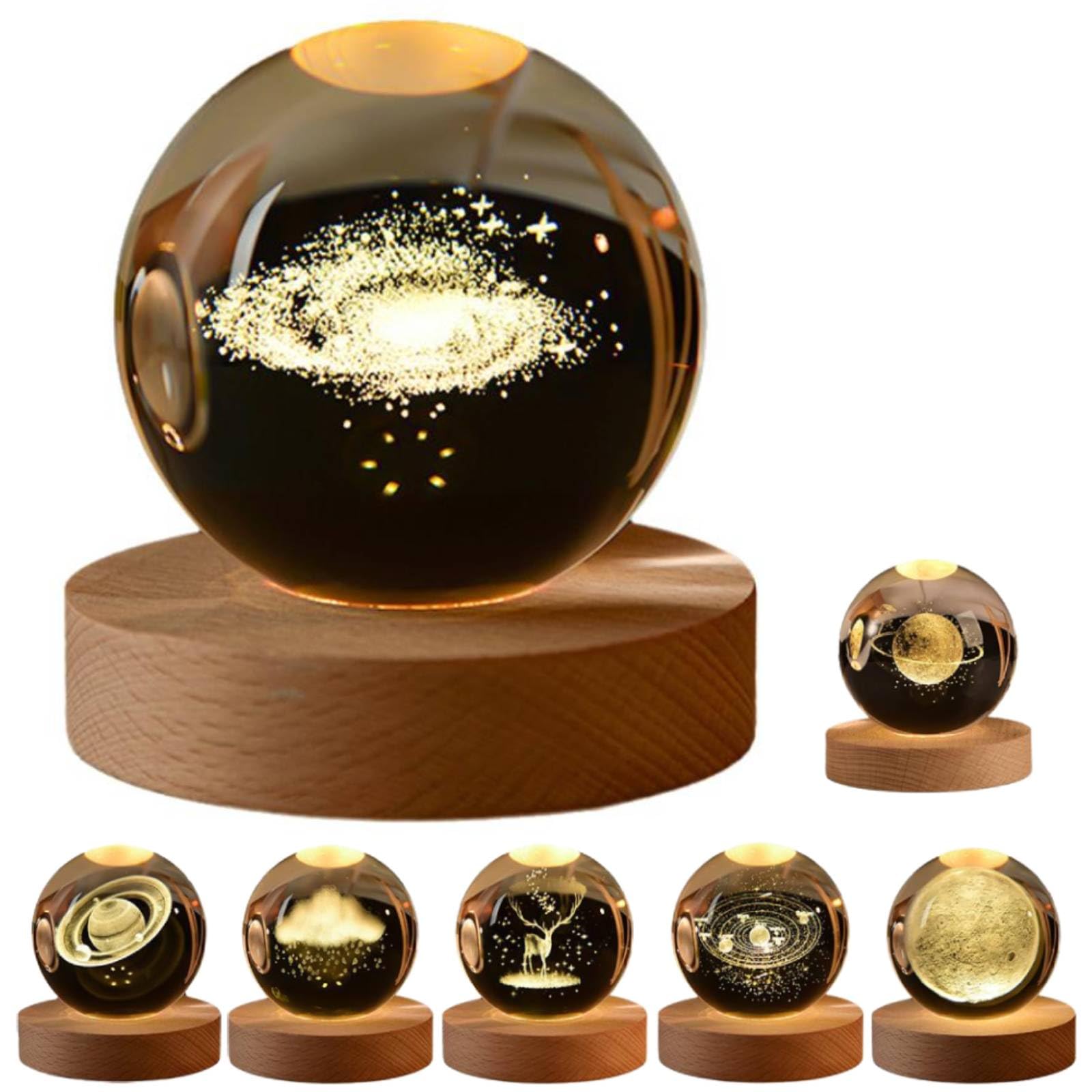 Amazon.com: Calming Stellar Spheres The Galaxy, Saturn and The Moon, 3D ...