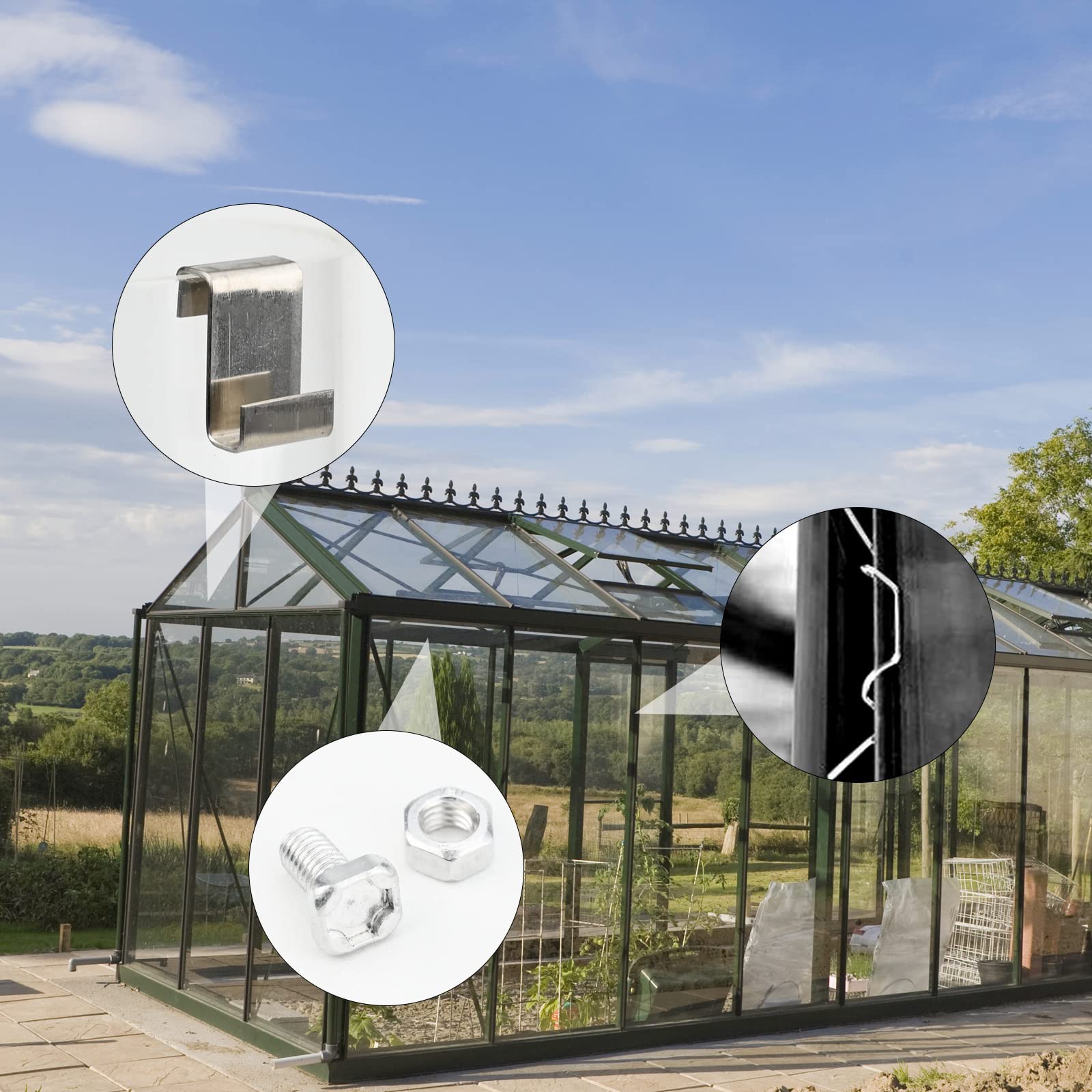 Snapklik.com : Greenhouse Clips For Hanging, 200 Pieces Stainless Steel ...