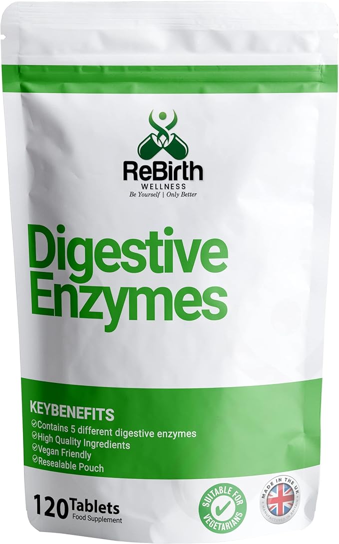 Digestive Enzyme Supplements - 120 Tablets for Optimal Gut Health ...